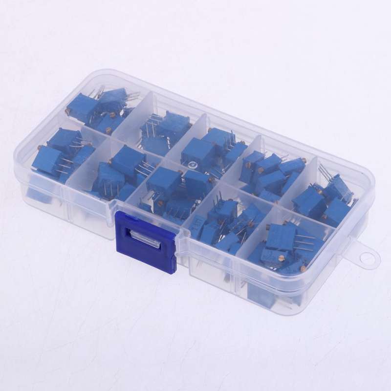 Jual 100-500k Ohm 3296 Trimmer Potentiometer Preset Variable Resistor X ...