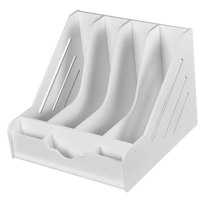Jual Storage Box Paper Self-assembly Desk Organiser File Holder Case 4 ...
