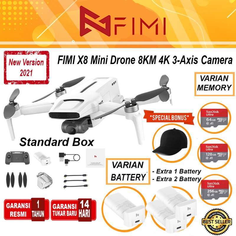 Jual Drone Fimi X8 Mini 8km 4k 3-axis Gimbal Camera 2021 Version - X 8 Combo Di Seller Jakarta ...