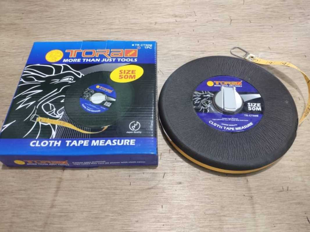 Jual Meteran Gulung Tancap Kain / Meteran Tanah Kain Bulat 50 Meter ...