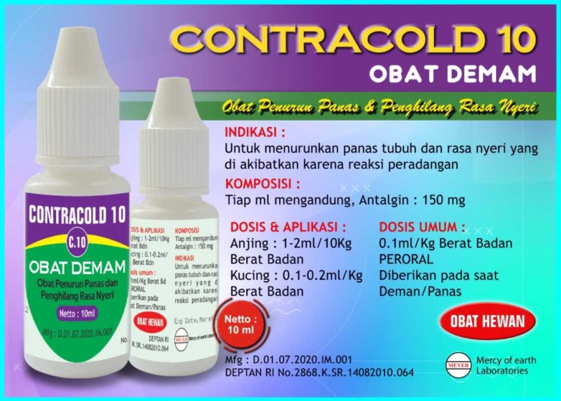 Jual Contracold Drop 10 ml - Obat Demam dan anti nyeri hewan di Seller ...
