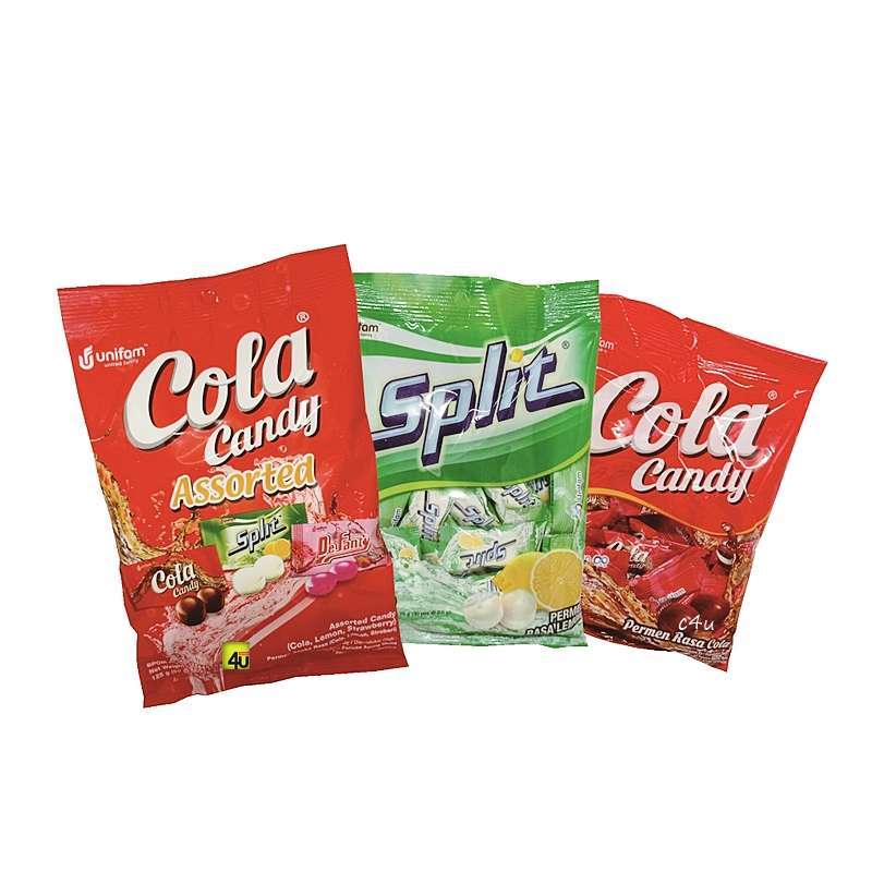 Promo Unifam ASSORTED Candy - 1 bag - COLA SPLIT Diskon 8% di Seller ...