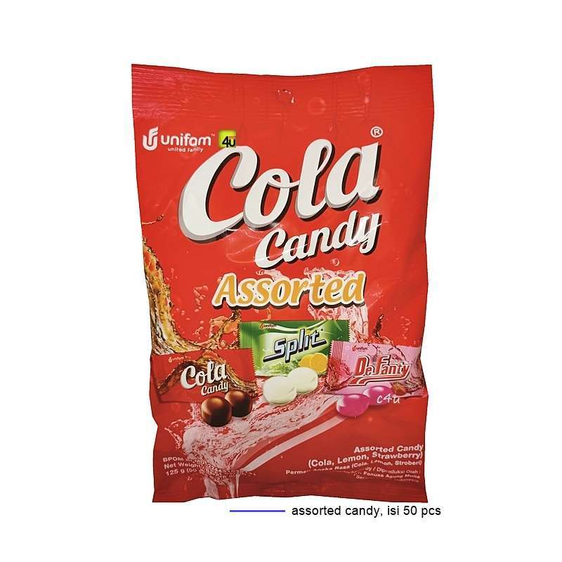 Jual Unifam - Assorted Candy - COLA SPLIT ZUPER - ASSORTED 50s di ...