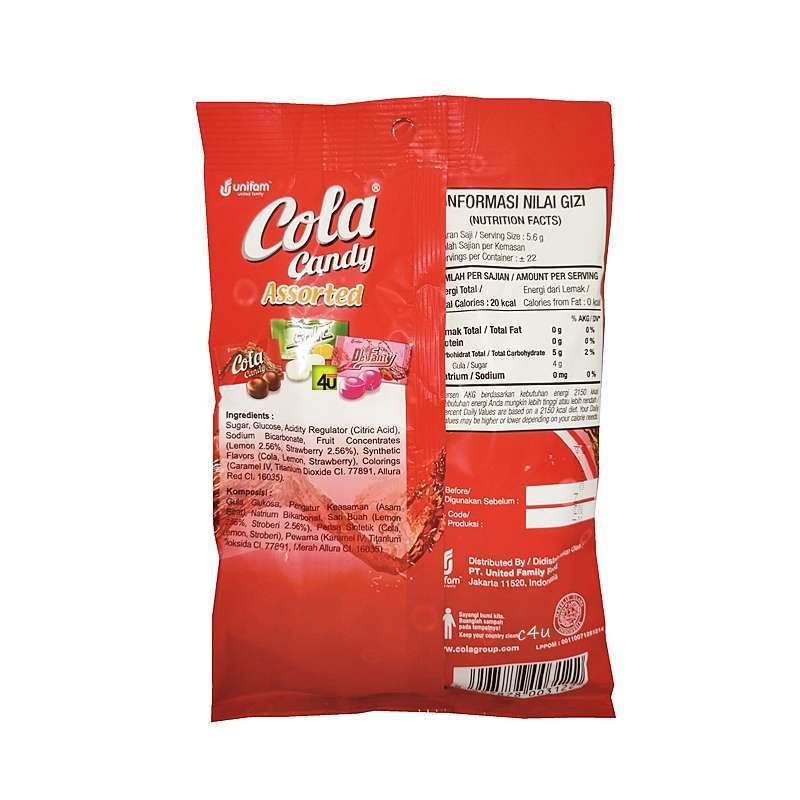 Jual Unifam - Assorted Candy - COLA SPLIT ZUPER - ASSORTED 50s di ...