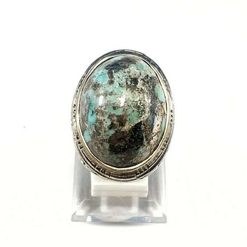 Jual Cincin Batu Akik Natural Pirus Persia Turquoise Serat Emas Iran Di ...