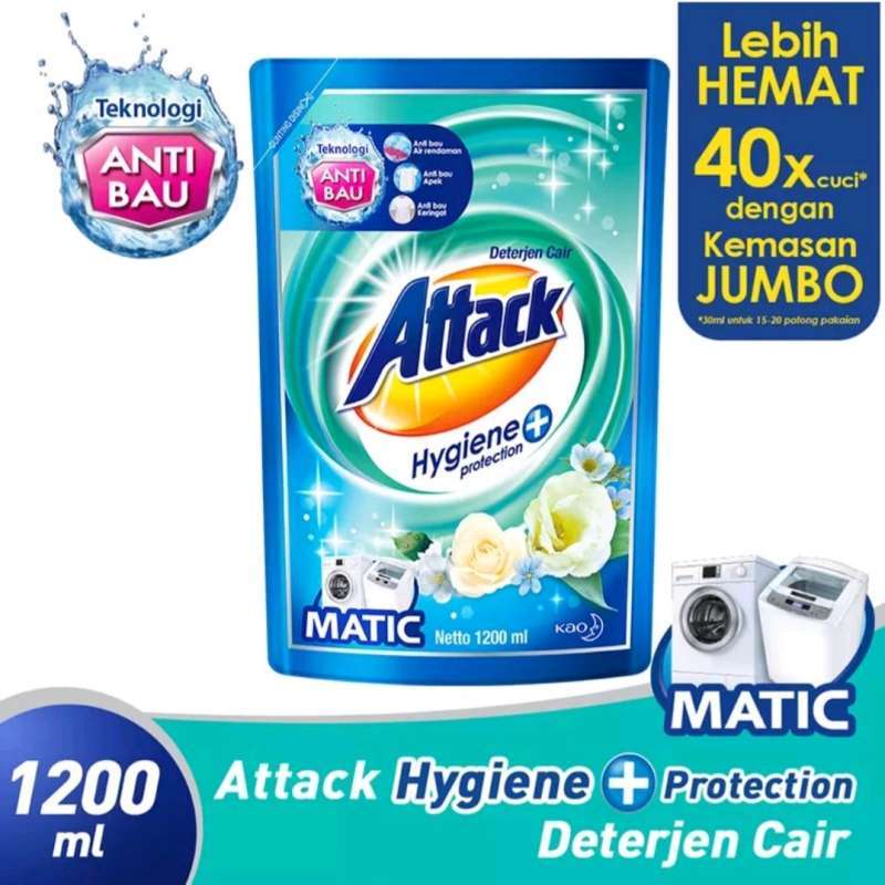Jual Attack Hygiene Plus Protection Liquid Detergent Cair [1200 Ml] Di ...