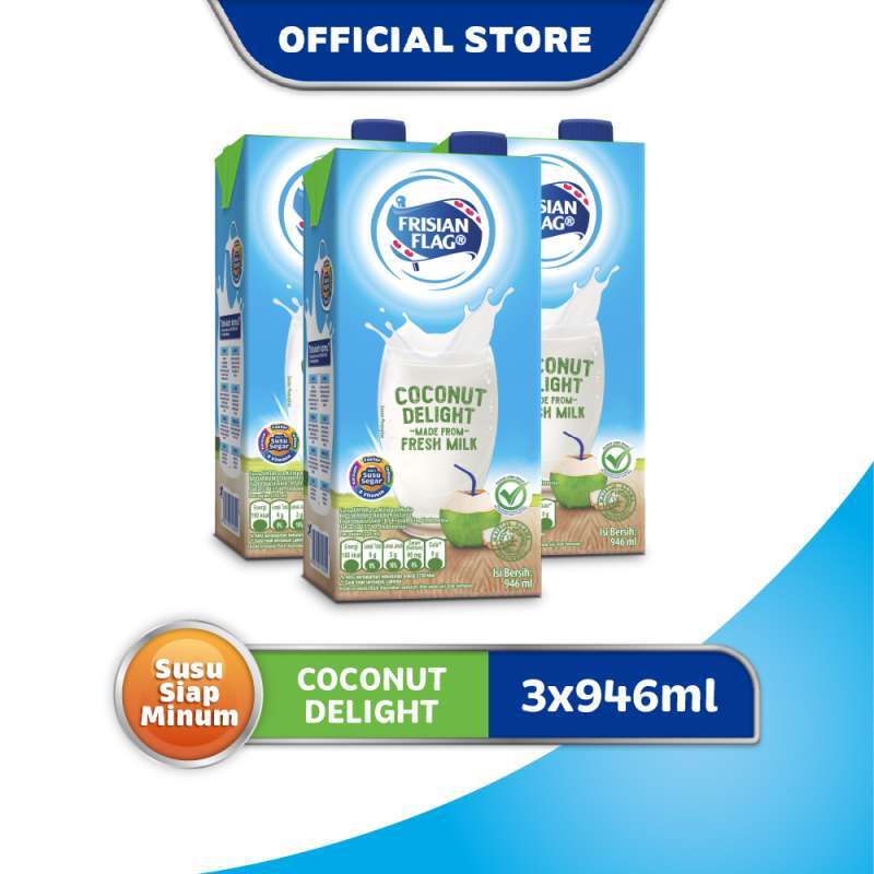 Promo Frisian Flag Purefarm Coconut Delight Susu Uht 946 Ml X 3 Pcs ...