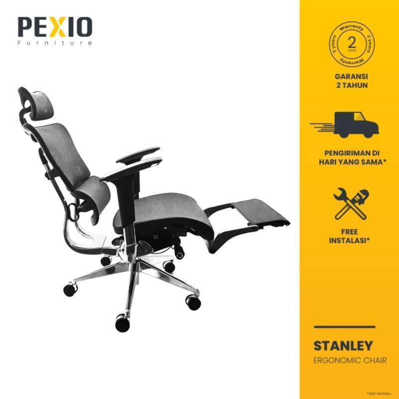 Jual ERGONOMIC OFFICE CHAIR | PEXIO ERGONOMIC | STANLEY - Hitam di ...