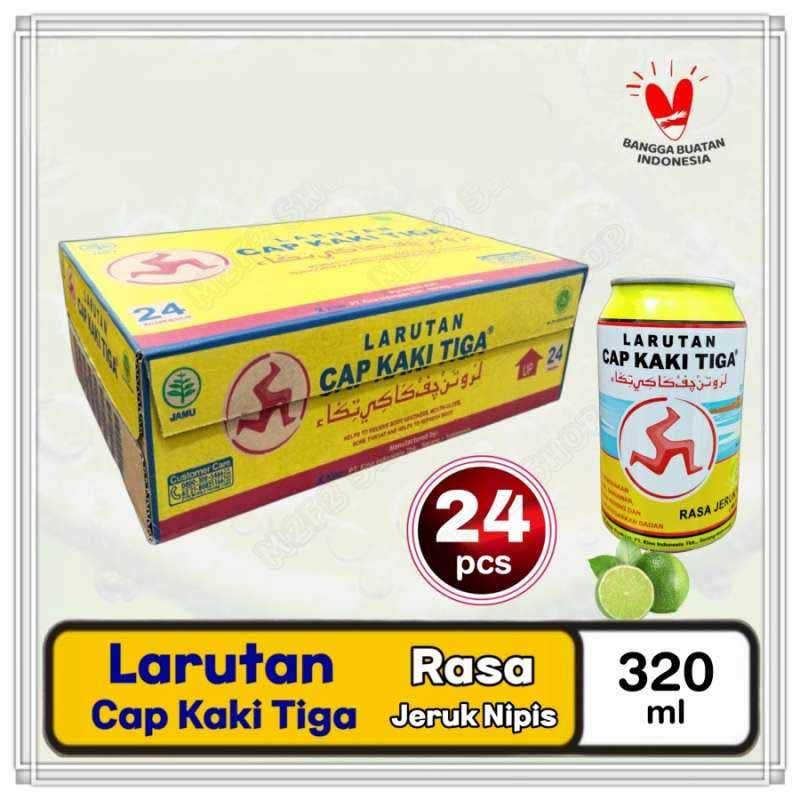Jual Larutan Penyegar Cap Kaki Tiga Kaleng | Rasa Jeruk Nipis - 320 Ml (kemasan Karton) Di ...