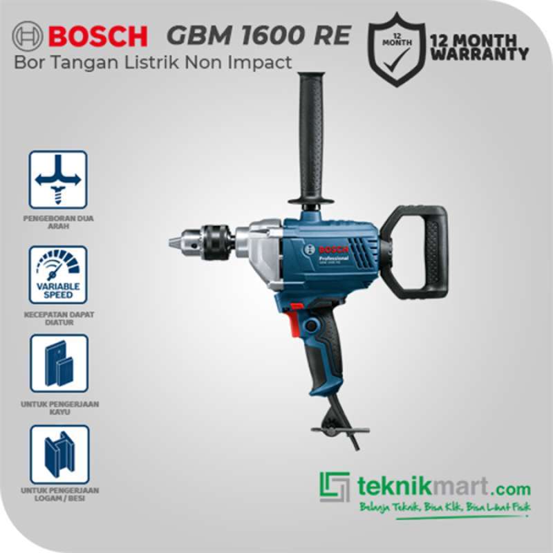 Jual Bosch GBM 1600 RE 16 mm Bor Listrik Non Impact di Seller ...