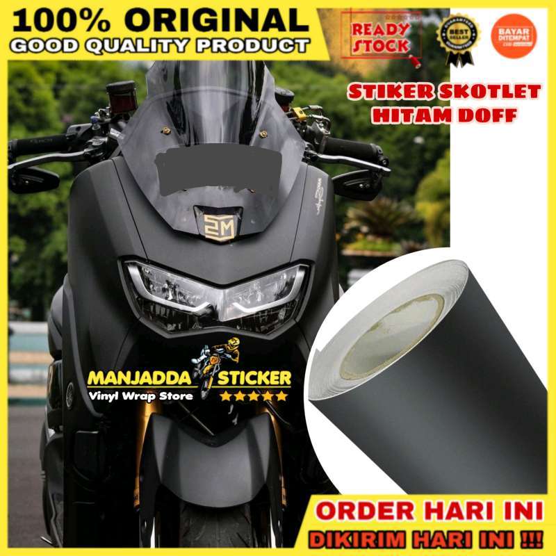 Jual Stiker Skotlet Motor Warna Hitam Doff - Ukuran 45cm X 50cm Hitam ...