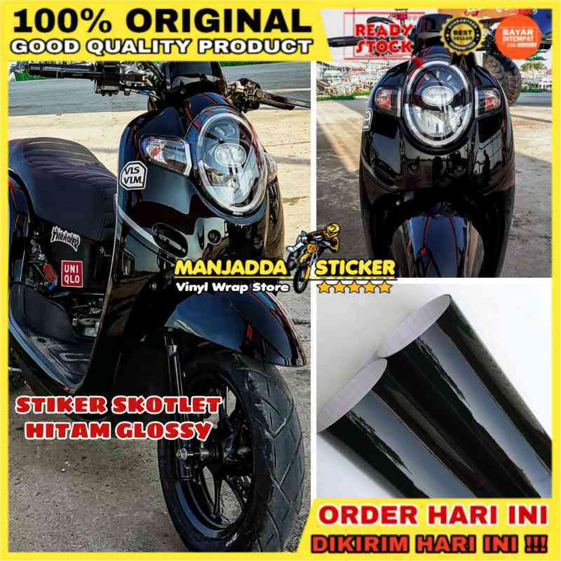 Jual Stiker Skotlet Motor Warna Hitam Doff - Ukuran 45cm X 50cm Hitam ...