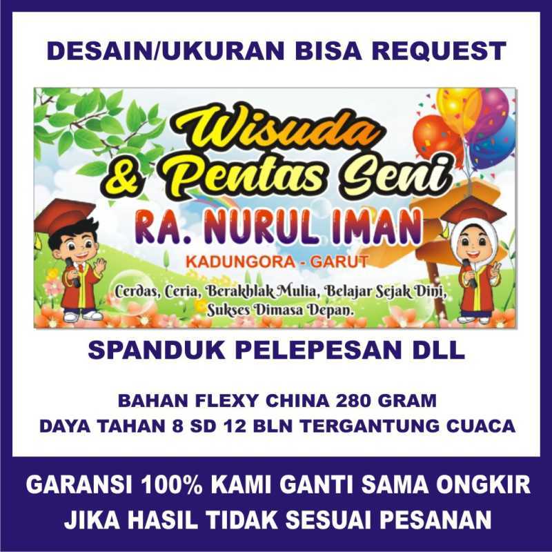 Promo Cetak Spanduk WIsuda dan Pentas Seni PAUD/TK Desain Gratis di ...