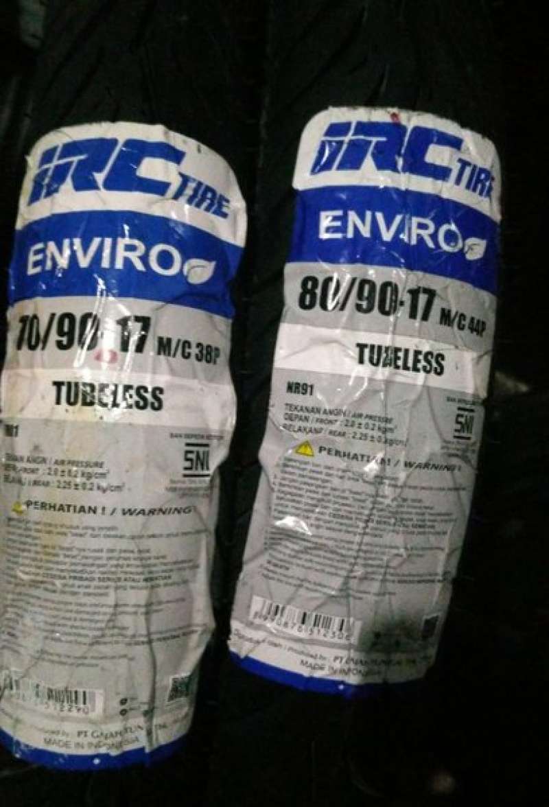 Jual Paket Ban Irc 70 / 90 - 17 Dan 80 / 90 - 17 Enviro Nr 91 Versi Tubeless Ban Luar Motor ...