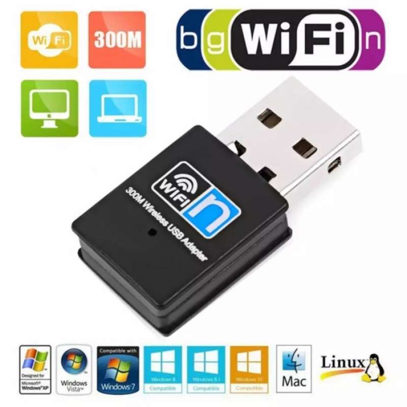 Jual USB WIFI 300MBPS JARINGAN WIRELESS ADAPTER PC LAPTOP KOMPUTER ...