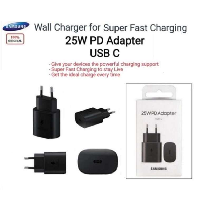 Jual Original Samsung 25w Pd Adapter Usb C/ 25w Adapter Super Fast ...