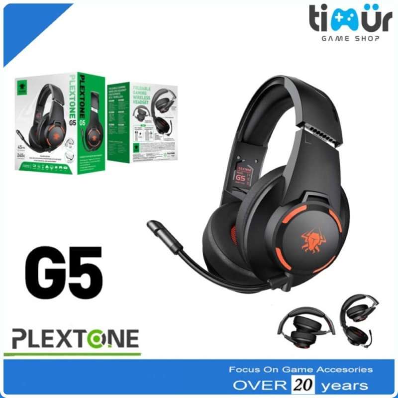 Jual Plextone G5 Gaming Headset Headphone Foldable Bluetooth With Enc ...