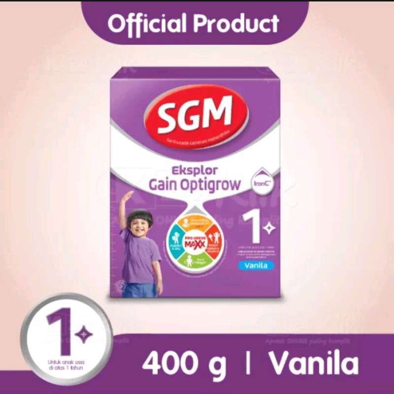Jual Sgm Eksplor Gain Optigrow 1 Plus Vanilla 400 Gram Di Seller Toko ...