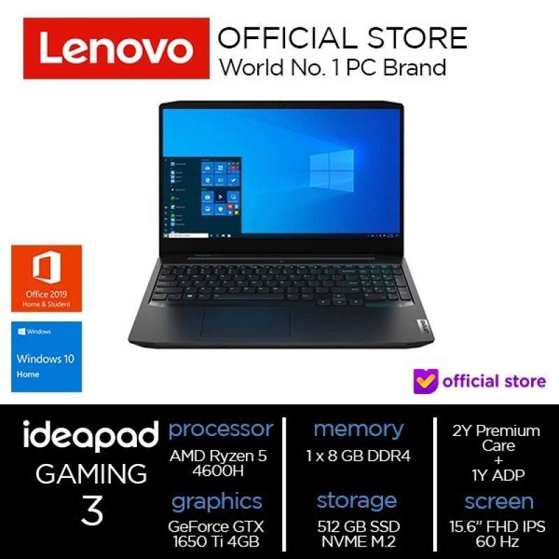 Jual LENOVO Laptop Ideapad Gaming 3 / AMD Ryzen 5 / 8GB RAM / 512GB SSD ...