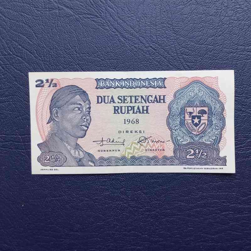 Jual Uang kuno kertas 2,5 Rupiah Sudirman tahun 1968 di Seller Antique ...