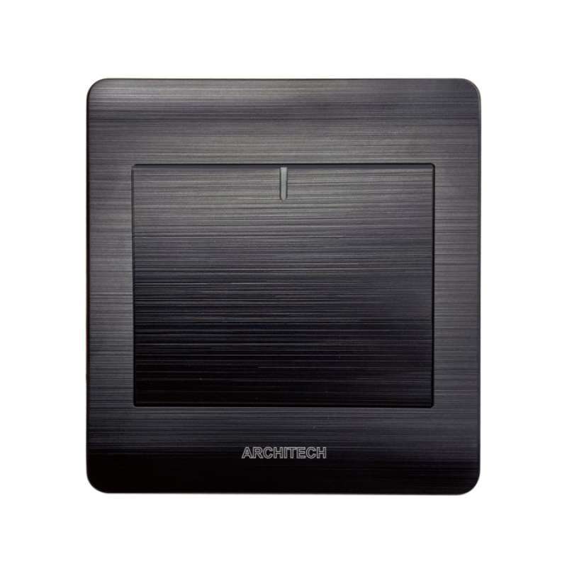 Jual SAKLAR SINGLE HOTEL 1 GANG 2 WAY HITAM PLATINUM BLACK ARCHITECH di ...