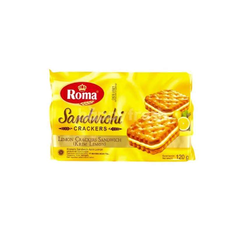Jual Roma Sandwich Crackers Lemon 120gr Halal di Seller Tk. Achiera ...