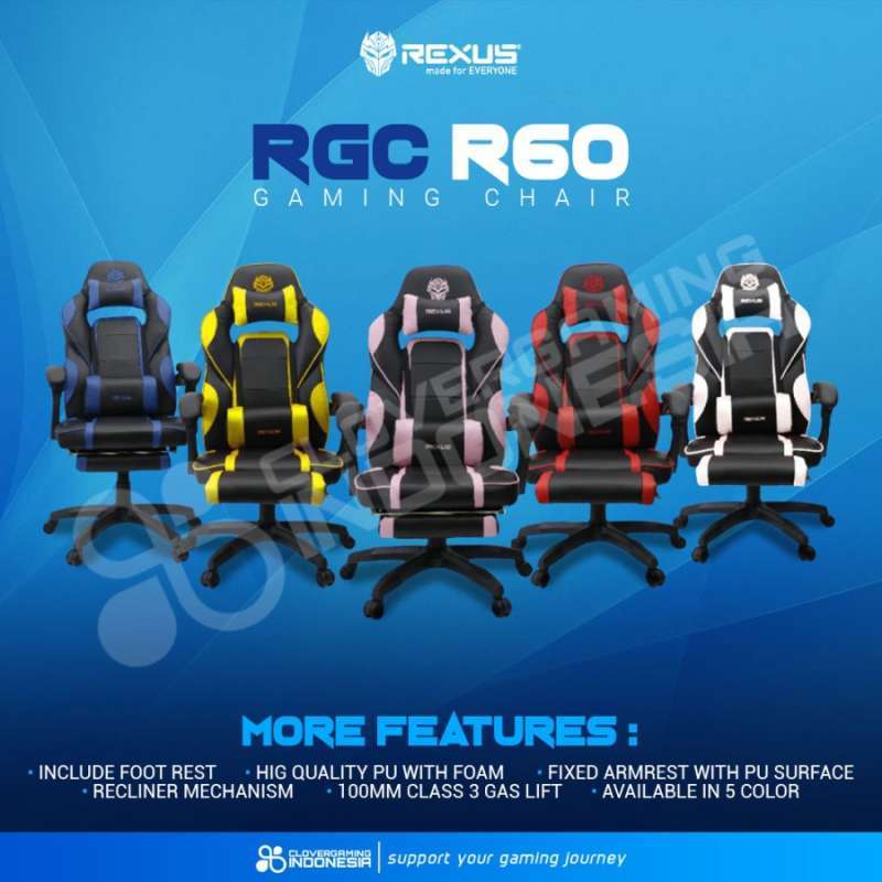 Jual Kursi Gaming Rexus Rgc 60 Original Murah - Harga Diskon April 2024 ...