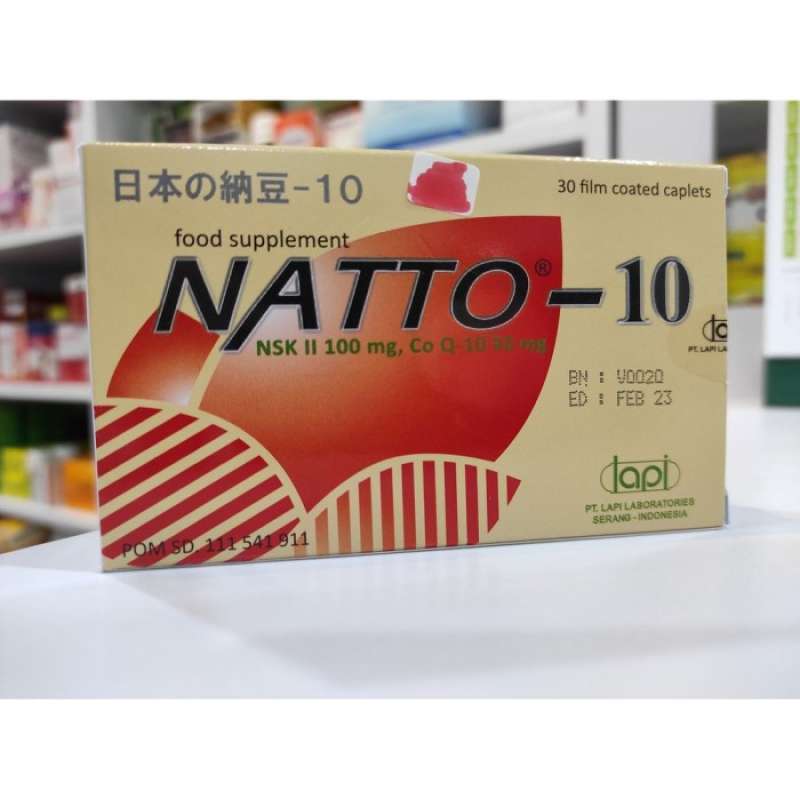 Promo Natto-10 Natto 10 Nato Box 30 Kaplet Tablet Lapi Diskon 19% Di ...