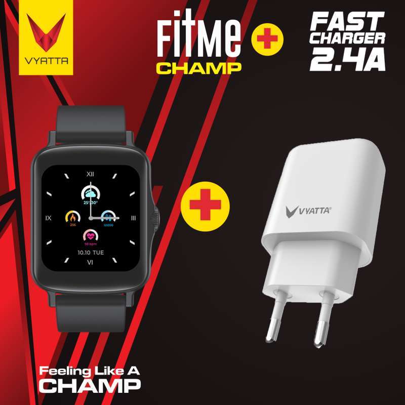 Jual VYATTA Fitme CHAMP Smartwatch Custom Watch Faces, IPX7, Metal, 5 Sport Mode,Always On ...