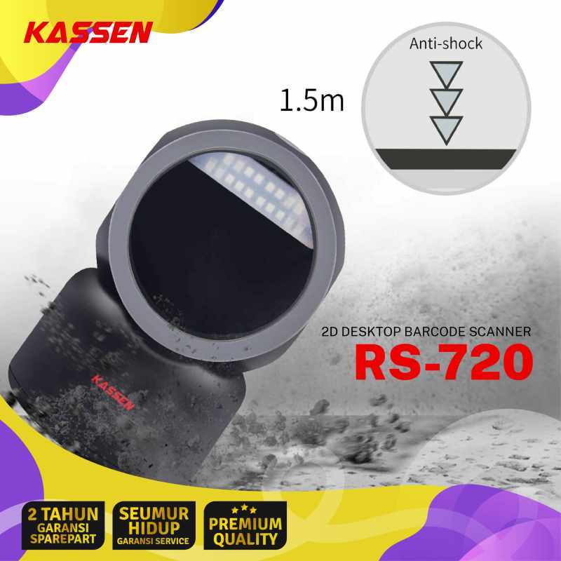 Jual Scanner Barcode Kassen Rs-720 1d/2d Qr Hitam / Putih - Putih Di ...