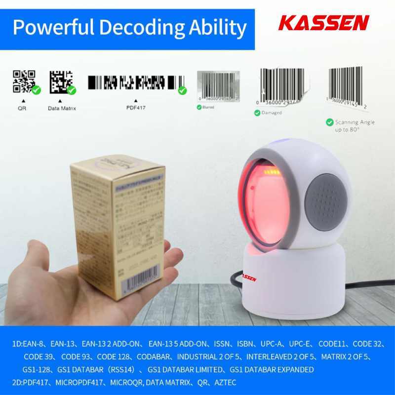 Jual Scanner Barcode Kassen Rs-720 1d/2d Qr Hitam / Putih - Putih Di ...