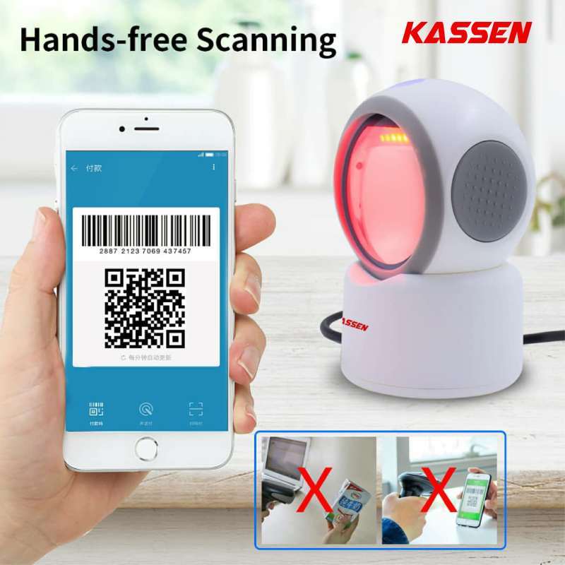 Jual Scanner Barcode Kassen Rs-720 1d/2d Qr Hitam / Putih - Putih Di ...