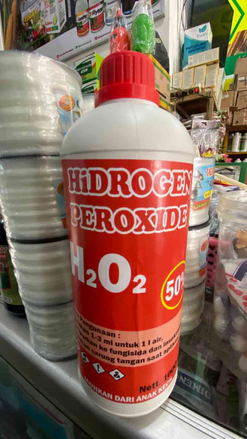 Jual HIDROGEN PEROXIDE H2O2 50% isi 1liter di Seller UD.MULURPERTANIAN ...