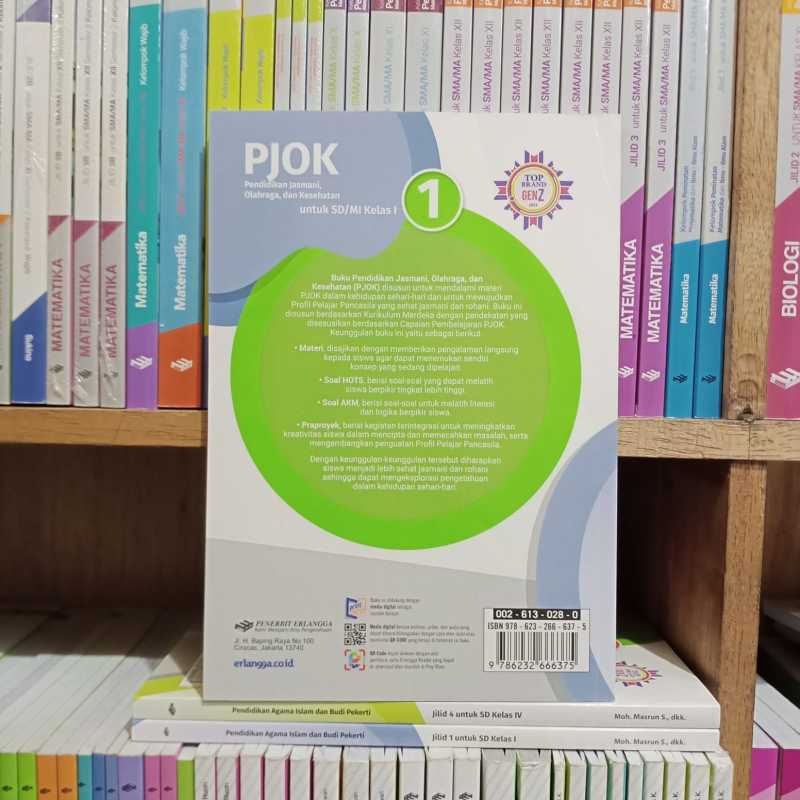 Jual Buku Pjok Kelas 1 Sd Kurikulum Merdeka 2021 Erlangga Di Seller Toko Buku Ryu - Senen, Kota ...