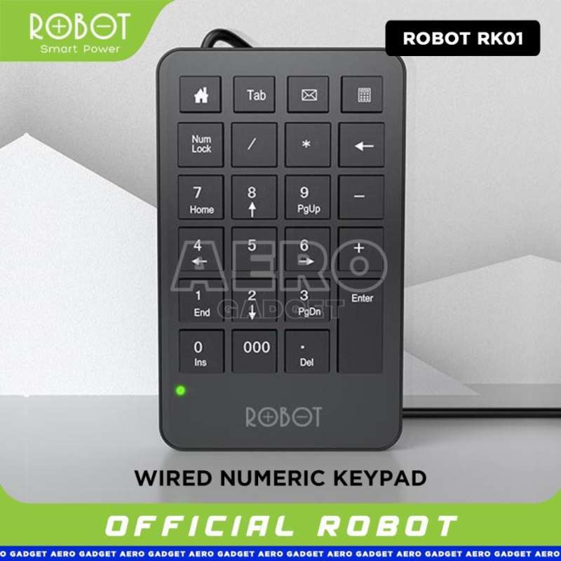 Jual ROBOT Keyboard Numpad Numeric Keypad Wired RK01 USB Numerik ...