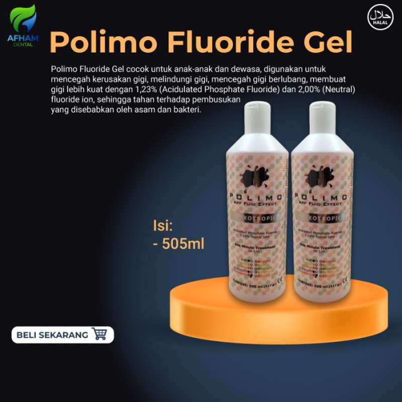 Jual Dental Fluor Gel Strawberry / Topical Fluoride Botol Polimo ...