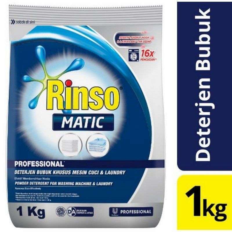 Jual Rinso Matic Powder Detergent Professional 1 KG di Seller Bebepedia ...