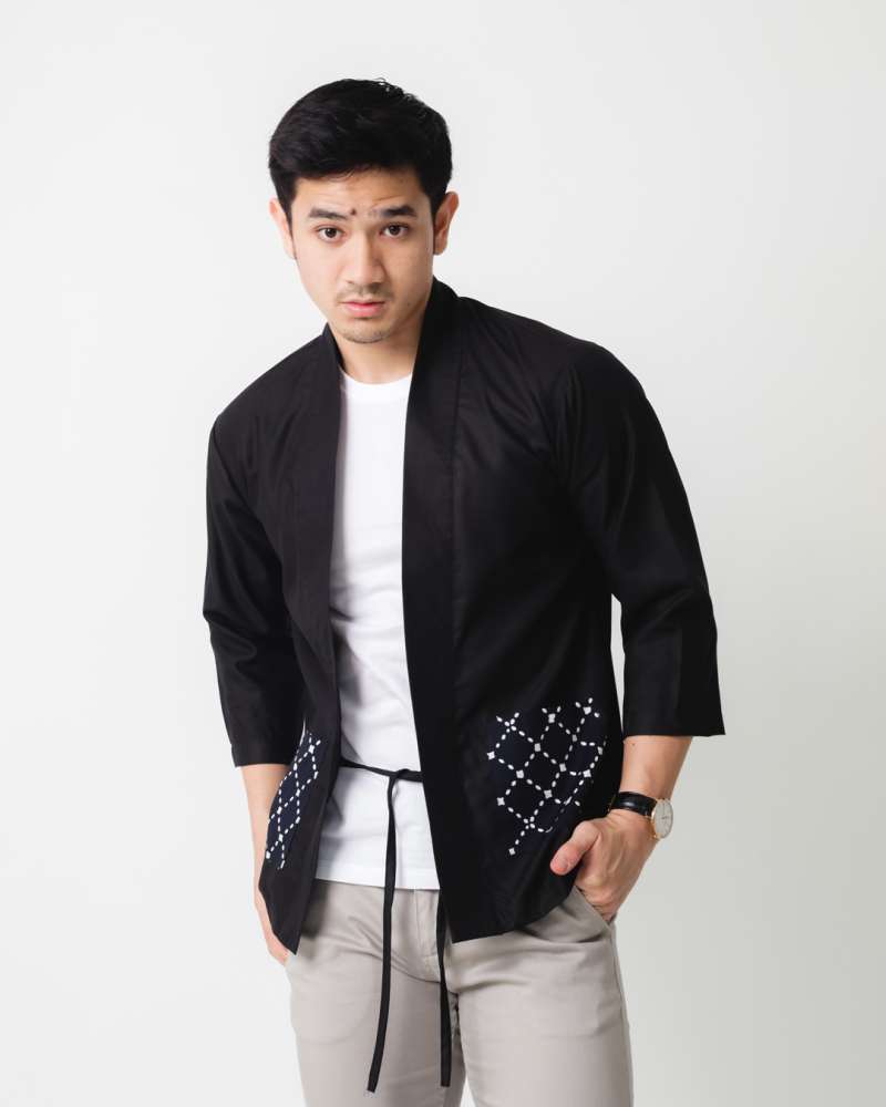 Jual Hako Kimono Black - Outer Batik Pria - by Dgawan.co di Seller D ...