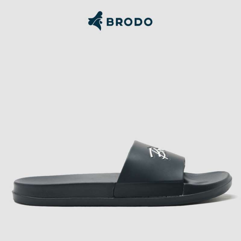 Promo BRODO - Sandals Broslides Signature Black White Diskon 29% di ...