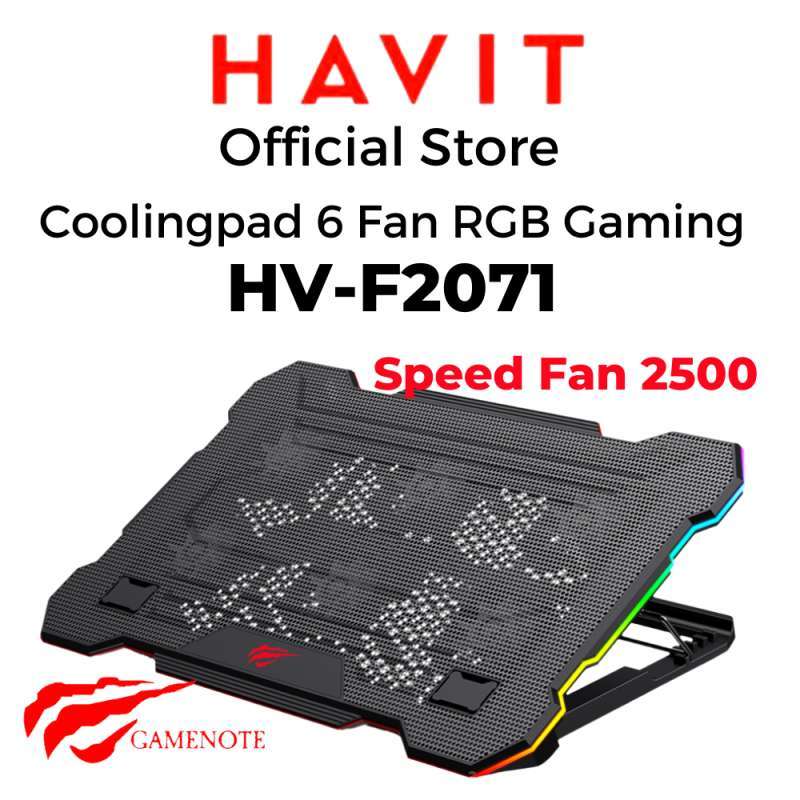 Promo Havit Cooling Pad HV-F2071 RGB 6 FAN Untuk Laptop 14 Sampai 17 ...