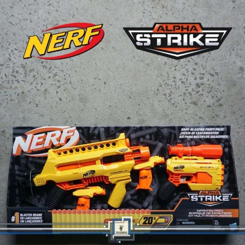Jual Nerf Alpha Strike INFANTRY PACK isi 4 Vanguard Optic Stinger 20 ...