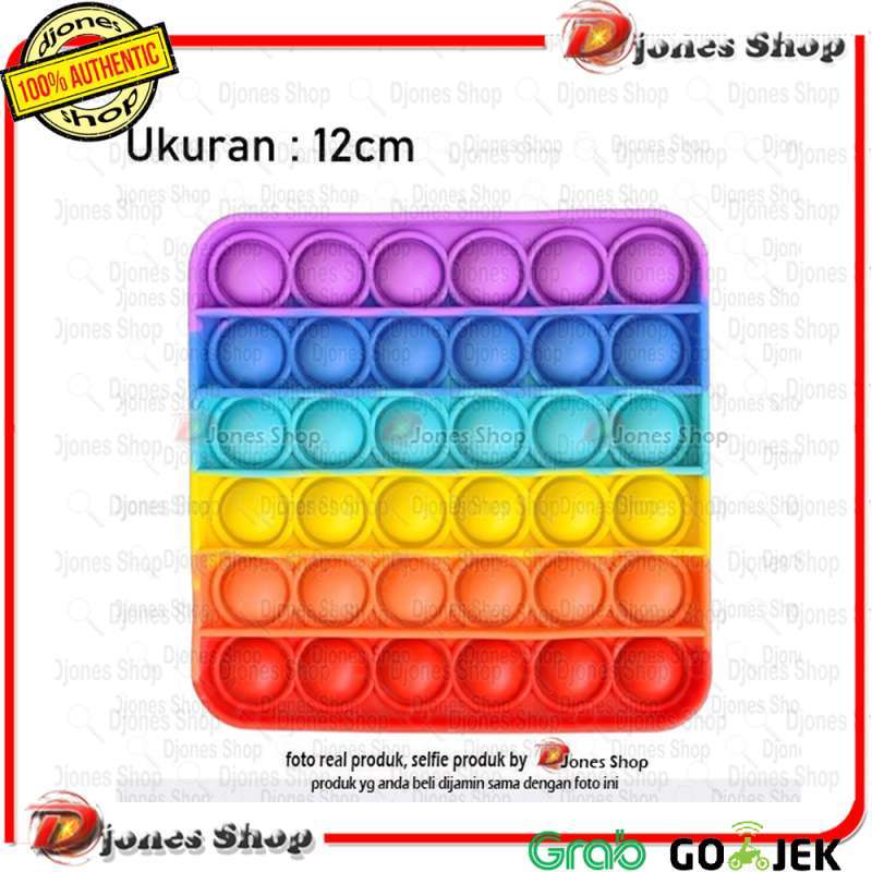 Promo Mainan Pop It Rainbow Karakter Fidget Push Pop It Among Us Bulat ...