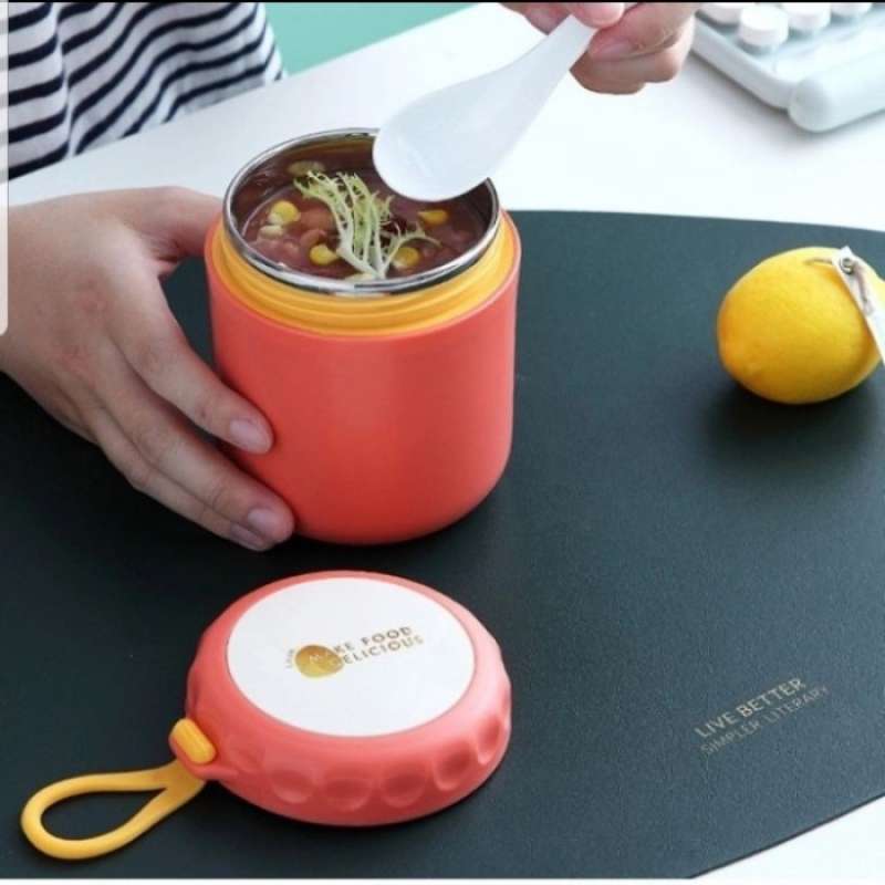 Promo Mini Thermos Tremos Thermal Tahan Panas Stainless Bubur Soup Sup ...
