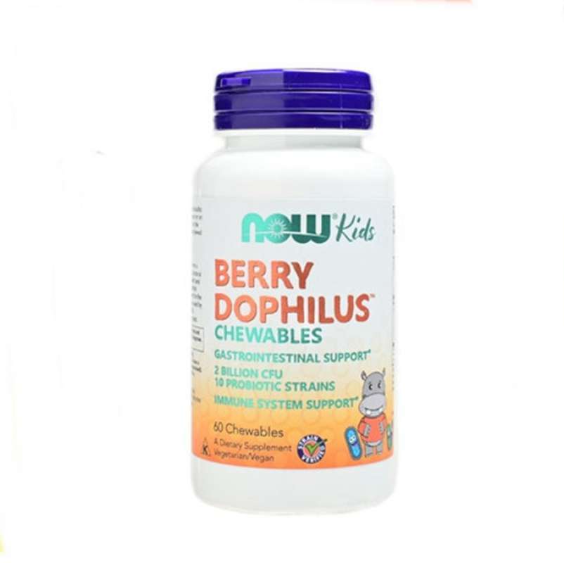 Jual NOW Foods Berry Dophilus Kids 2 Billion 60 Chewables - Probiotik ...