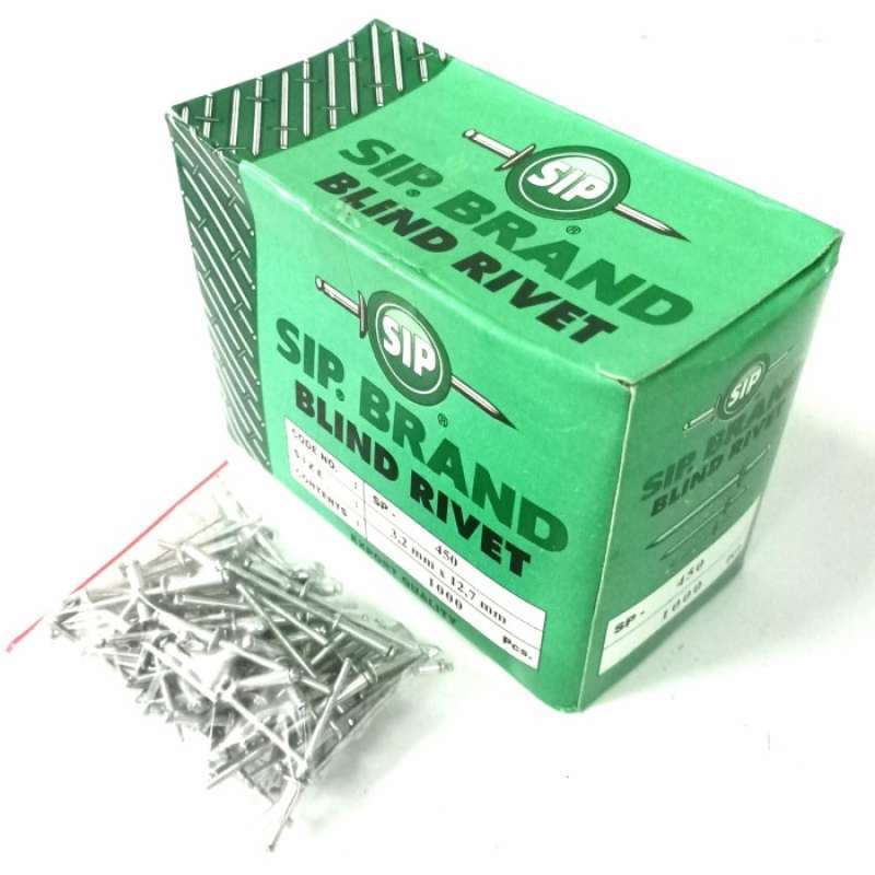 Promo Paku Rivet Sip Sp 450 Size 3.2Mm X 12.7Mm Isi 100Pcs27 Diskon 39% ...