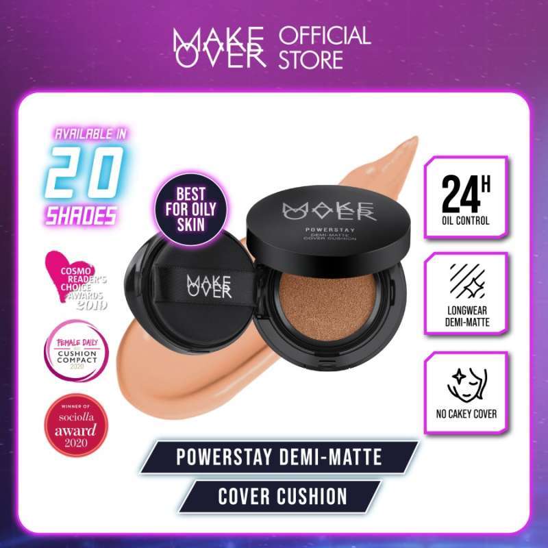 Promo MAKE OVER Powerstay Demi-Matte Cover Cushion 15 g Diskon 14% di ...