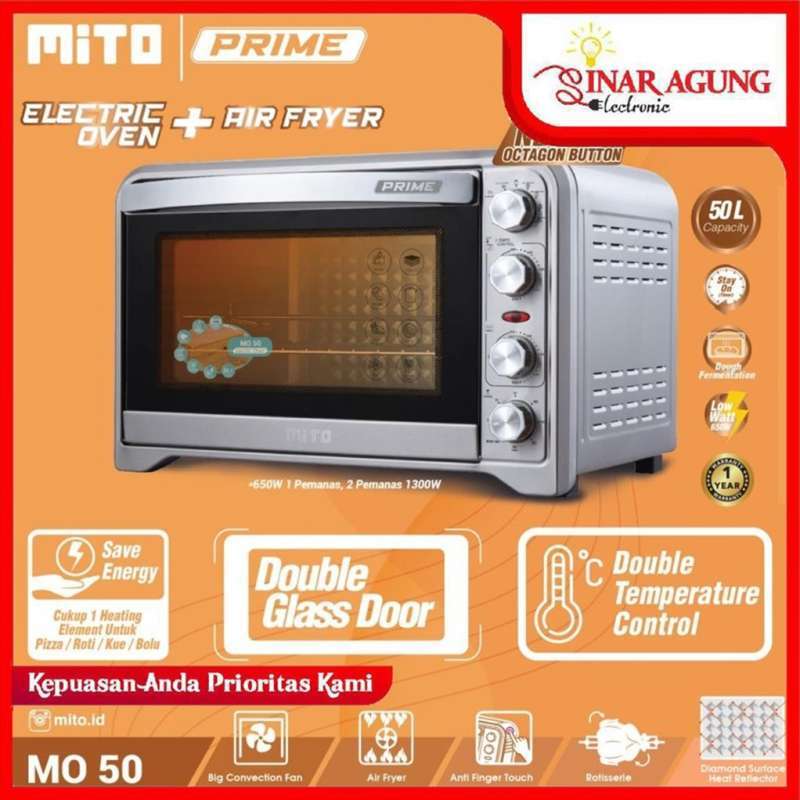 Jual MITO PRIME 2IN1 OVEN LISTRIK + AIR FRYER 50 LITER MO50 - 100% ORI ...