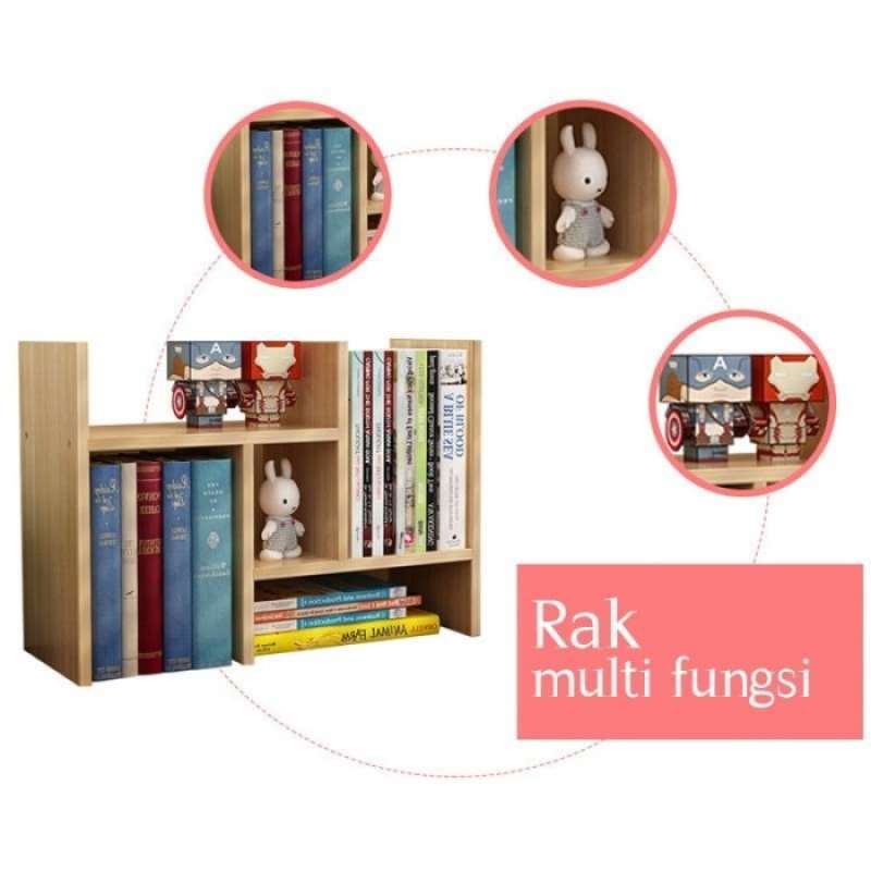 Jual Rak Meja Minimalis Bookshelf Diy Rak Buku Mini Bahan Kayu ...
