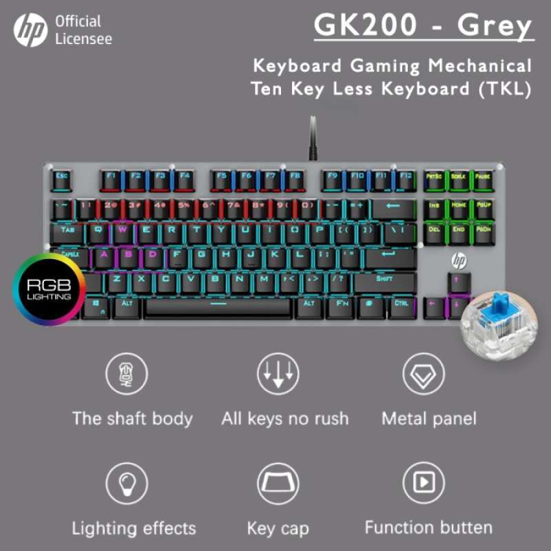 Promo Keyboard Gaming/Gaming Keyboard Hp Gk200 - Rgb Mechanical ...