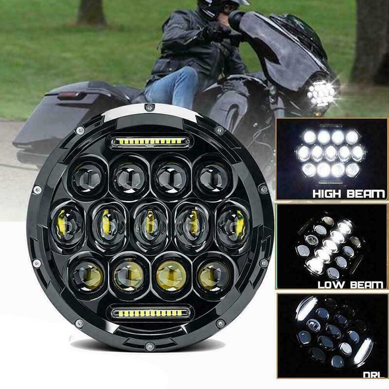 Promo Lampu Depan Bulat LED 7 Inci. Lampu Depan Sepeda Motor Sorot ...